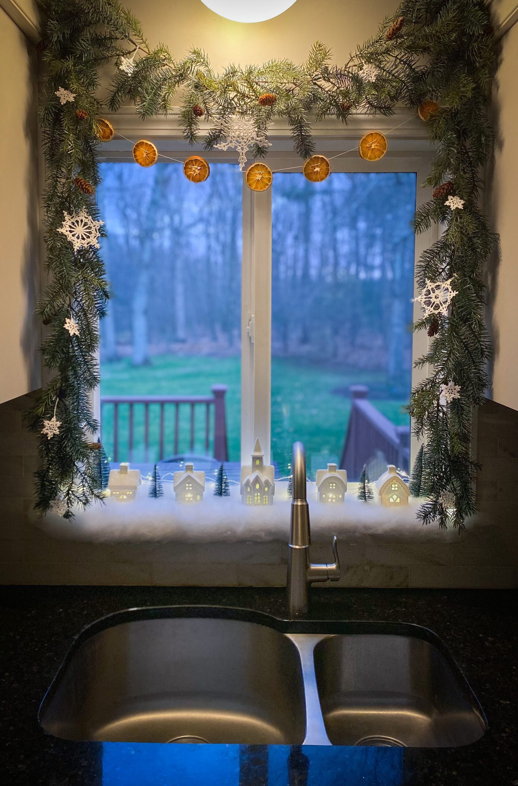 Cozy Kitchen Window Christmas Village - Alyse Tierney